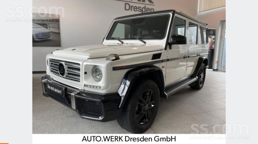 Белый Мерседес Г 350 2015 в Тукумс, объемом двигателя 3.50 л и пробегом 121 тыс. км за 68540 €, фото 1 на AUTOMOTO.COM.LV
