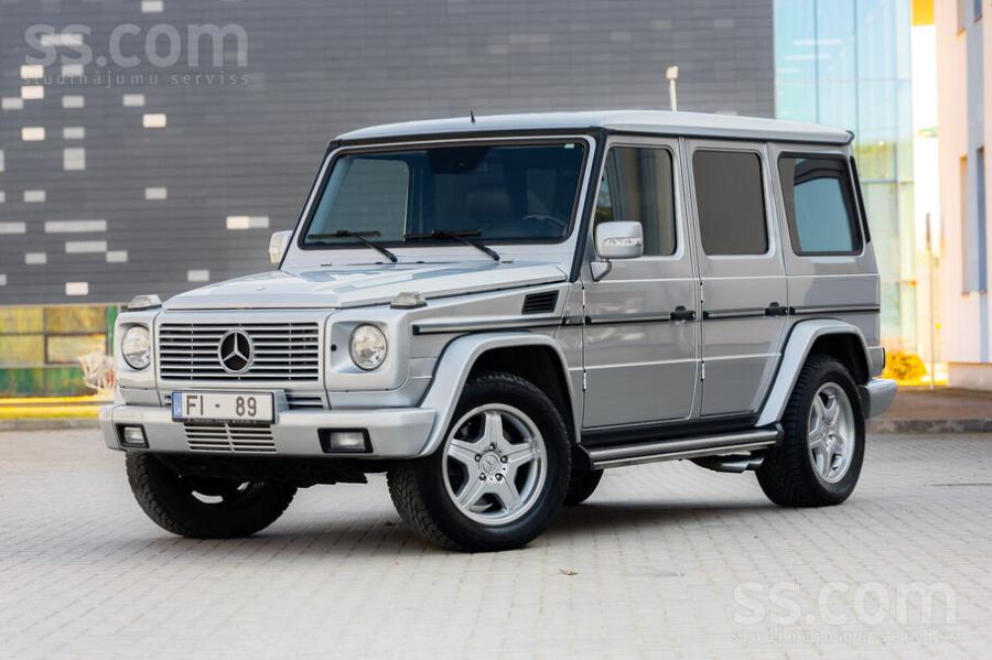 Grey Mercedes-Benz g-55-amg 2006 in Jelgava, with an engine capacity of 5.50 L and mileage of 44 thousand km for 65000 €, photo 1 on AUTOMOTO.COM.LV