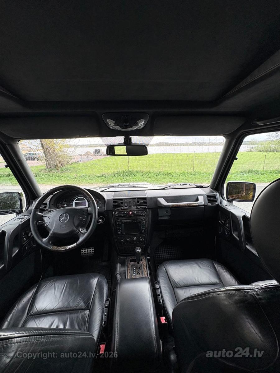 Black Mercedes-Benz G-Class 2004 in Tallinn, with an engine capacity of 5.40 L and mileage of 202 thousand km for 39900 €, photo 21 on AUTOMOTO.COM.LV