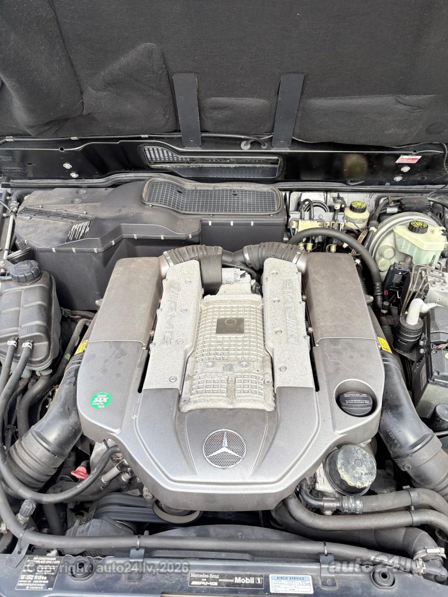 Black Mercedes-Benz G-Class 2004 in Tallinn, with an engine capacity of 5.40 L and mileage of 202 thousand km for 39900 €, photo 25 on AUTOMOTO.COM.LV