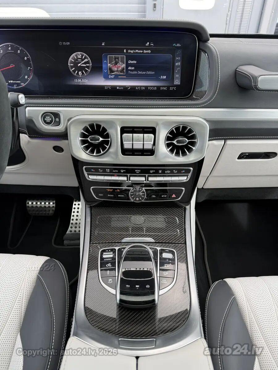 Black Mercedes-Benz G-Class 2023 in Tallinn, with an engine capacity of 4.00 L and mileage of 46 thousand km for 179995 €, photo 19 on AUTOMOTO.COM.LV