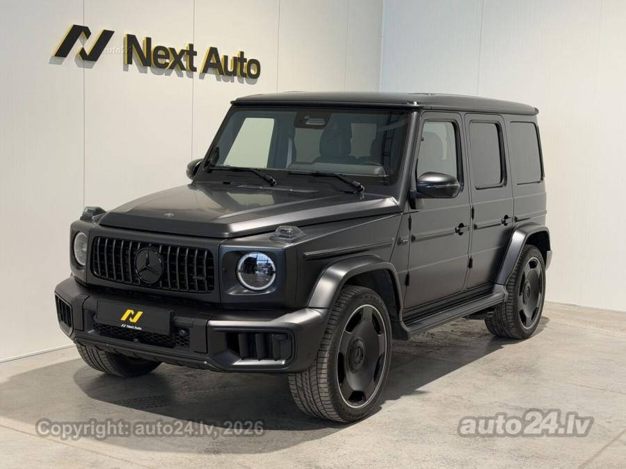 Melns Mercedes-Benz G-Class 2024 Tartu, ar dzinēja tilpumu 4.00 L un nobraukumu 17 tūkst. km par 224900 €, foto 1 vietnē AUTOMOTO.COM.LV