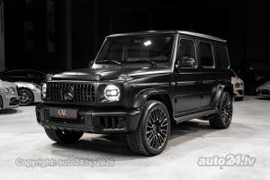 Black Mercedes-Benz G-Class 2025 in Riga, with an engine capacity of 4.00 L and mileage of 0 thousand km for 278300 €, photo 1 on AUTOMOTO.COM.LV