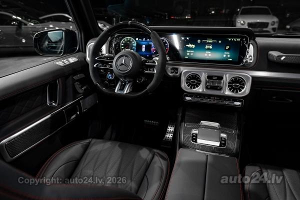 Black Mercedes-Benz G-Class 2025 in Riga, with an engine capacity of 4.00 L and mileage of 0 thousand km for 278300 €, photo 10 on AUTOMOTO.COM.LV
