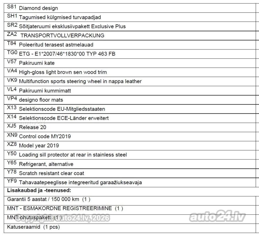 Pelēks Mercedes-Benz G-Class 2019 Tallina, ar dzinēja tilpumu 4.00 L un nobraukumu 81 tūkst. km par 99900 €, foto 15 vietnē AUTOMOTO.COM.LV