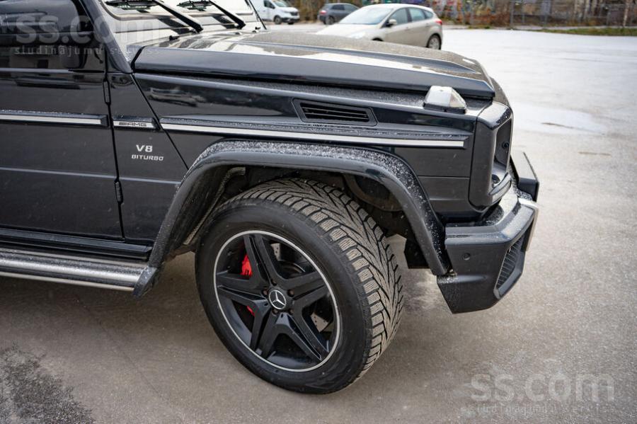 Black Mercedes-Benz G63 AMG 2012 in Riga, with an engine capacity of 5.50 L and mileage of 110 thousand km for 56500 €, photo 7 on AUTOMOTO.COM.LV