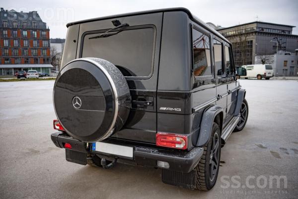 Black Mercedes-Benz G63 AMG 2012 in Riga, with an engine capacity of 5.50 L and mileage of 110 thousand km for 56500 €, photo 9 on AUTOMOTO.COM.LV