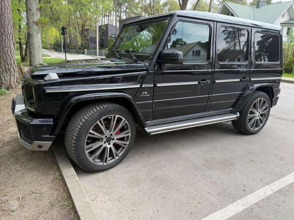 Black Mercedes-Benz G63 AMG 2013 in Vilnius, with an engine capacity of 5.50 L and mileage of 178 thousand km for 43000 €, photo 1 on AUTOMOTO.COM.LV