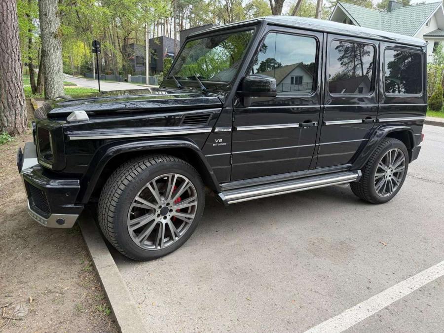 Black Mercedes-Benz G63 AMG 2013 in Vilnius, with an engine capacity of 5.50 L and mileage of 178 thousand km for 43000 €, photo 1 on AUTOMOTO.COM.LV