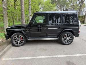 Black Mercedes-Benz G63 AMG 2013 in Vilnius, with an engine capacity of 5.50 L and mileage of 178 thousand km for 43000 €, photo 5 on AUTOMOTO.COM.LV