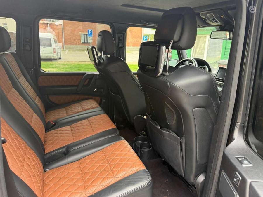 Black Mercedes-Benz G63 AMG 2013 in Vilnius, with an engine capacity of 5.50 L and mileage of 178 thousand km for 43000 €, photo 12 on AUTOMOTO.COM.LV