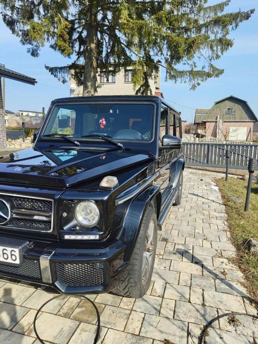 Black Mercedes-Benz G63 AMG 2014 in Liepaja, with an engine capacity of 5.46 L and mileage of 248 thousand km for 46700 €, photo 3 on AUTOMOTO.COM.LV