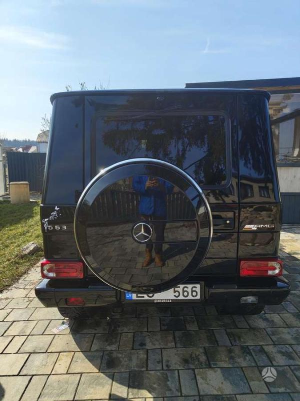 Black Mercedes-Benz G63 AMG 2014 in Liepaja, with an engine capacity of 5.46 L and mileage of 248 thousand km for 46700 €, photo 6 on AUTOMOTO.COM.LV