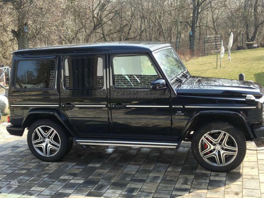Black Mercedes-Benz G63 AMG 2014 in Liepaja, with an engine capacity of 5.46 L and mileage of 248 thousand km for 46700 €, photo 9 on AUTOMOTO.COM.LV