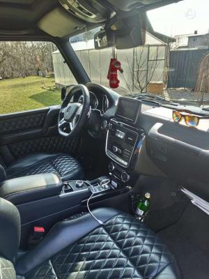 Black Mercedes-Benz G63 AMG 2014 in Liepaja, with an engine capacity of 5.46 L and mileage of 248 thousand km for 46700 €, photo 13 on AUTOMOTO.COM.LV