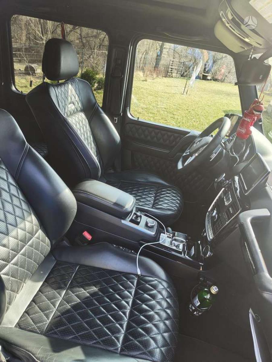 Black Mercedes-Benz G63 AMG 2014 in Liepaja, with an engine capacity of 5.46 L and mileage of 248 thousand km for 46700 €, photo 14 on AUTOMOTO.COM.LV