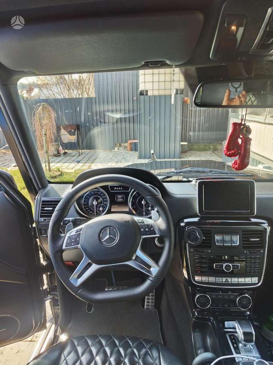 Black Mercedes-Benz G63 AMG 2014 in Liepaja, with an engine capacity of 5.46 L and mileage of 248 thousand km for 46700 €, photo 21 on AUTOMOTO.COM.LV