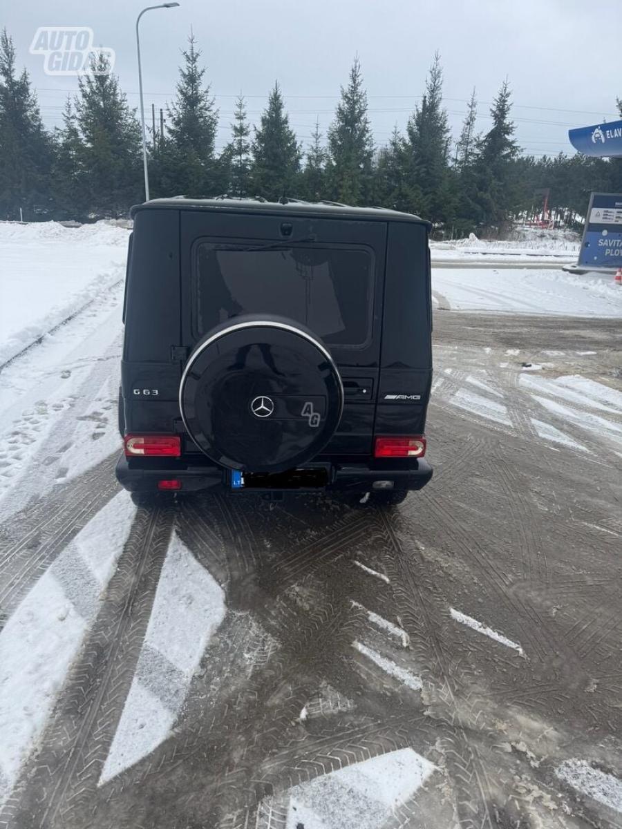 Black Mercedes-Benz G63 AMG 2015 in Raseiniai, with an engine capacity of 5.50 L and mileage of 35 thousand km for 55000 €, photo 7 on AUTOMOTO.COM.LV