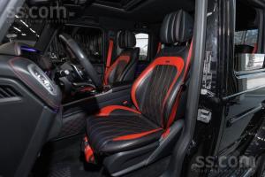 Black Mercedes-Benz G63 AMG 2019 in Riga, with an engine capacity of 4.00 L and mileage of 102 thousand km for 125000 €, photo 9 on AUTOMOTO.COM.LV