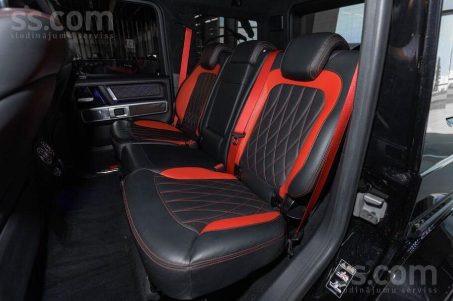 Black Mercedes-Benz G63 AMG 2019 in Riga, with an engine capacity of 4.00 L and mileage of 102 thousand km for 125000 €, photo 26 on AUTOMOTO.COM.LV