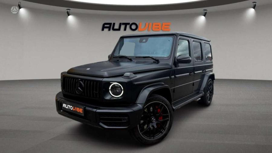 Black Mercedes-Benz G63 AMG 2021 in Vilnius, with an engine capacity of 3.98 L and mileage of 82 thousand km for 133333 €, photo 1 on AUTOMOTO.COM.LV