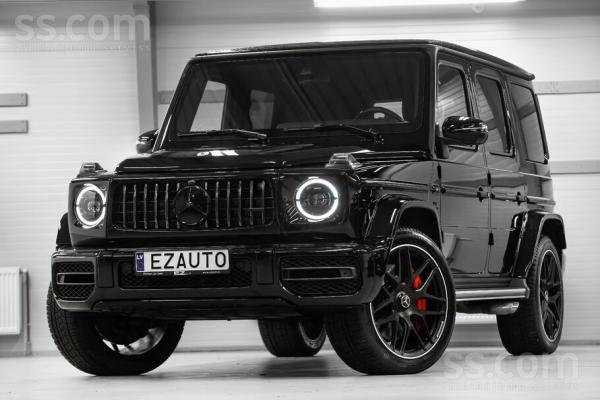 Black Mercedes-Benz G63 AMG 2023 in Tukums, with an engine capacity of 4.00 L and mileage of 0 thousand km for 197000 €, photo 1 on AUTOMOTO.COM.LV