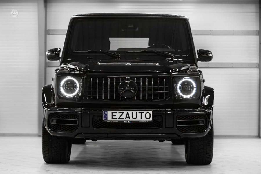 Black Mercedes-Benz G63 AMG 2023 in Tukums, with an engine capacity of 3.98 L and mileage of 18 thousand km for 197000 €, photo 10 on AUTOMOTO.COM.LV