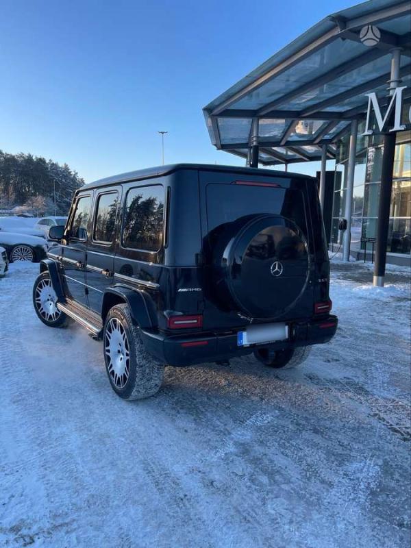 Black Mercedes-Benz G63 AMG 2023 in Vilnius, with an engine capacity of 4.00 L and mileage of 18 thousand km for 187770 €, photo 3 on AUTOMOTO.COM.LV