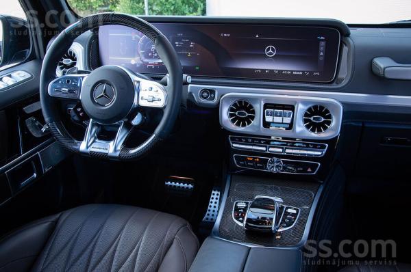 Blue Mercedes-Benz G63 AMG 2021 in Riga, with an engine capacity of 4.00 L and mileage of 80 thousand km for 139000 €, photo 7 on AUTOMOTO.COM.LV