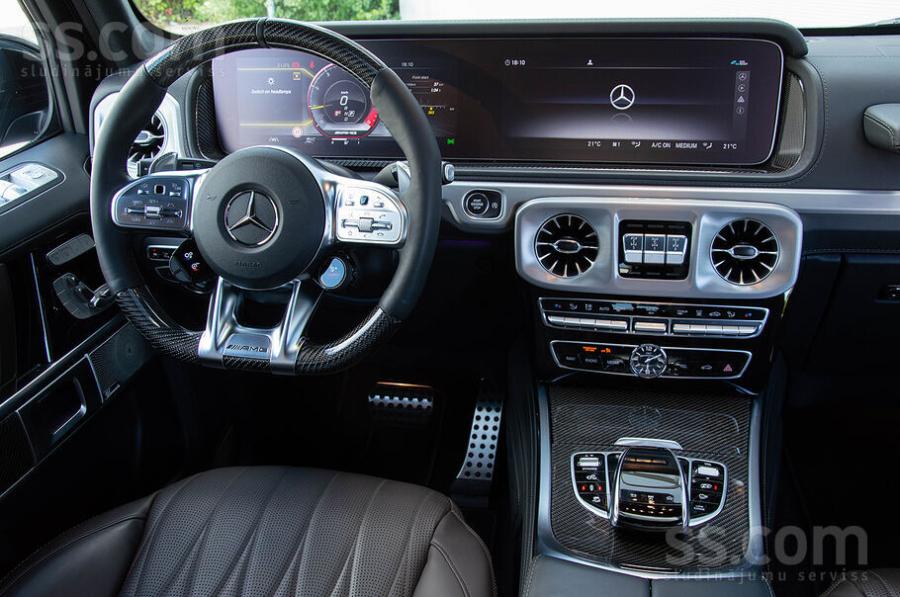 Zils Mercedes-Benz G63 AMG 2021 Rīga, ar dzinēja tilpumu 4.00 L un nobraukumu 80 tūkst. km par 139000 €, foto 10 vietnē AUTOMOTO.COM.LV