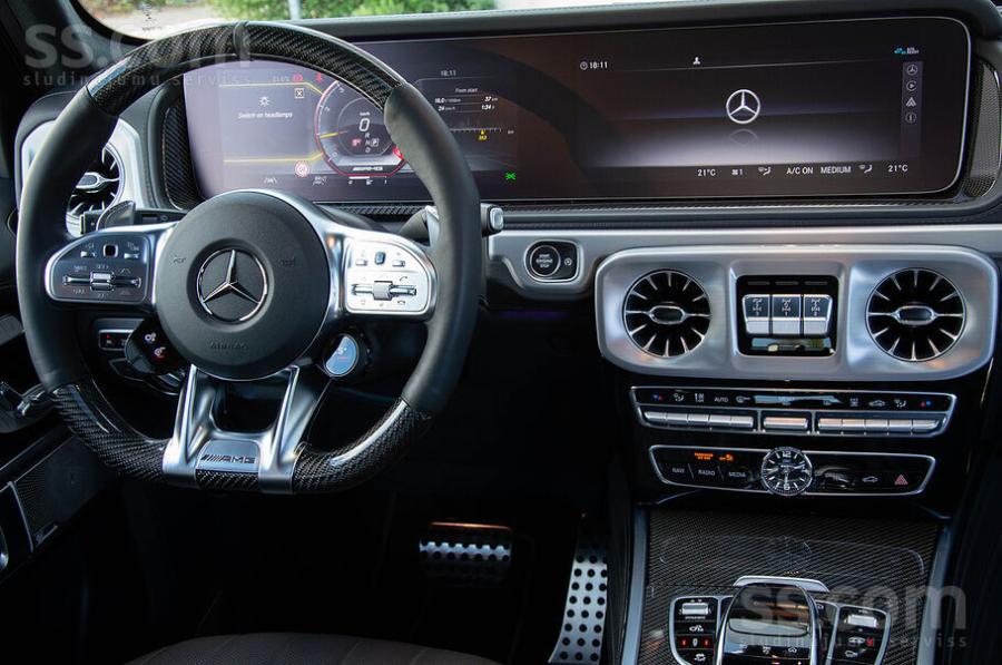 Zils Mercedes-Benz G63 AMG 2021 Rīga, ar dzinēja tilpumu 4.00 L un nobraukumu 80 tūkst. km par 139000 €, foto 17 vietnē AUTOMOTO.COM.LV