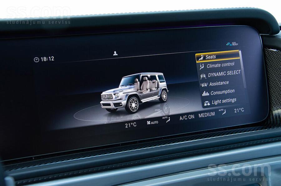 Zils Mercedes-Benz G63 AMG 2021 Rīga, ar dzinēja tilpumu 4.00 L un nobraukumu 80 tūkst. km par 139000 €, foto 20 vietnē AUTOMOTO.COM.LV