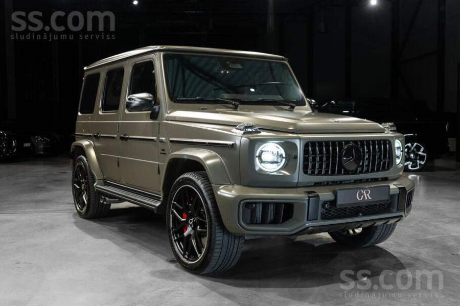 Green Mercedes-Benz G63 AMG 2025 in Riga, with an engine capacity of 4.00 L and mileage of 4 thousand km for 260000 €, photo 4 on AUTOMOTO.COM.LV