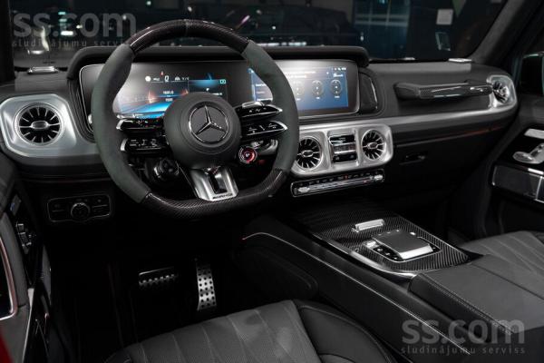 Green Mercedes-Benz G63 AMG 2025 in Riga, with an engine capacity of 4.00 L and mileage of 4 thousand km for 260000 €, photo 9 on AUTOMOTO.COM.LV