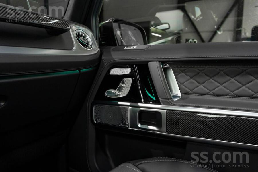 Green Mercedes-Benz G63 AMG 2025 in Riga, with an engine capacity of 4.00 L and mileage of 4 thousand km for 260000 €, photo 35 on AUTOMOTO.COM.LV