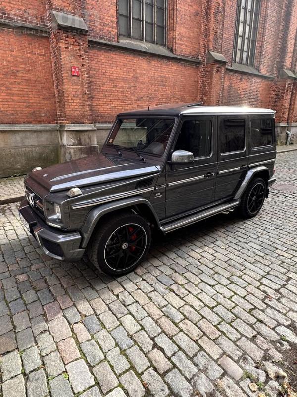 Grey Mercedes-Benz G63 AMG 2014 in Riga, with an engine capacity of 5.50 L and mileage of 144 thousand km for 55000 €, photo 2 on AUTOMOTO.COM.LV