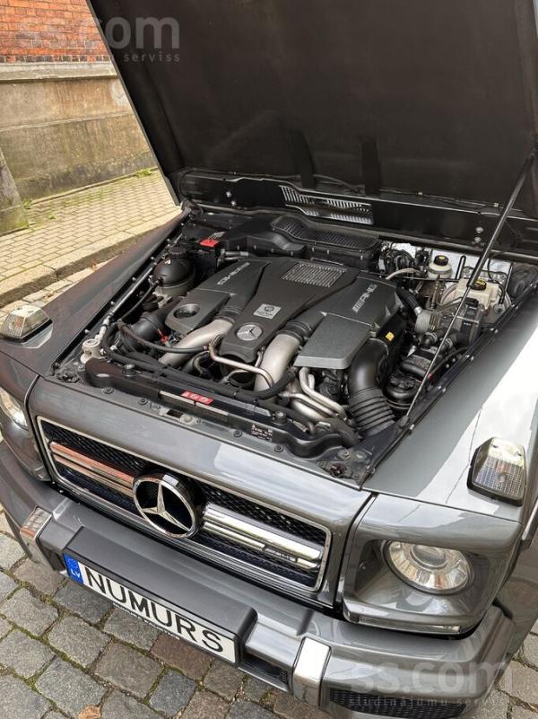 Grey Mercedes-Benz G63 AMG 2014 in Riga, with an engine capacity of 5.50 L and mileage of 144 thousand km for 55000 €, photo 8 on AUTOMOTO.COM.LV