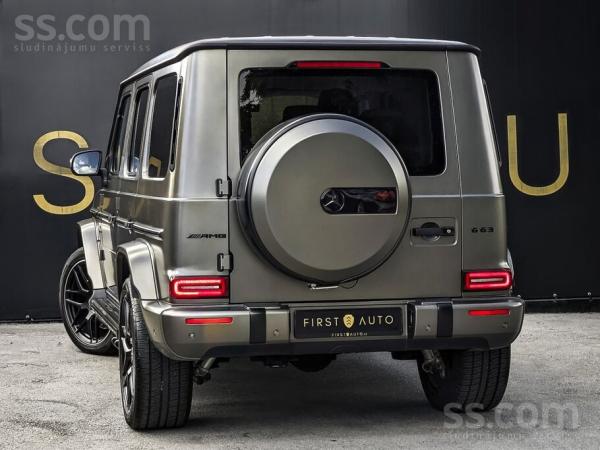 Grey Mercedes-Benz G63 AMG 2023 in Tukums, with an engine capacity of 4.00 L and mileage of 30 thousand km for 164990 €, photo 4 on AUTOMOTO.COM.LV