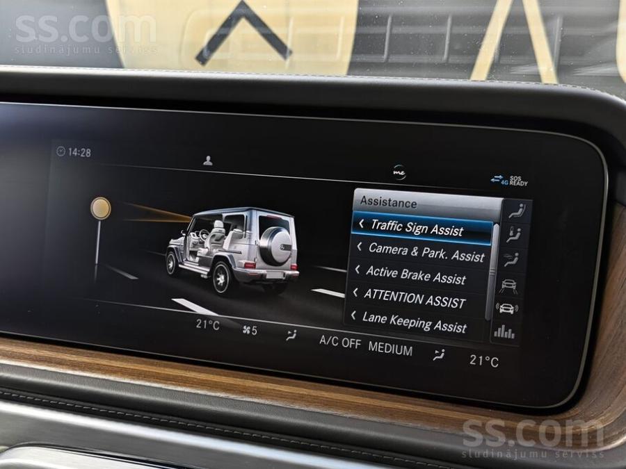 Pelēks Mercedes-Benz G63 AMG 2023 Tukums, ar dzinēja tilpumu 4.00 L un nobraukumu 30 tūkst. km par 164990 €, foto 27 vietnē AUTOMOTO.COM.LV