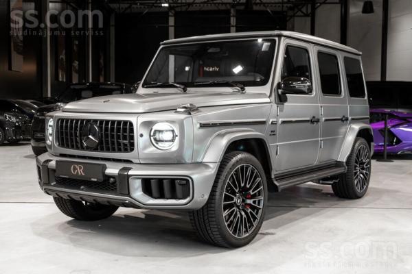 Pelēks Mercedes-Benz G63 AMG 2024 Rīga, ar dzinēja tilpumu 4.00 L un nobraukumu 13 tūkst. km par 254100 €, foto 1 vietnē AUTOMOTO.COM.LV