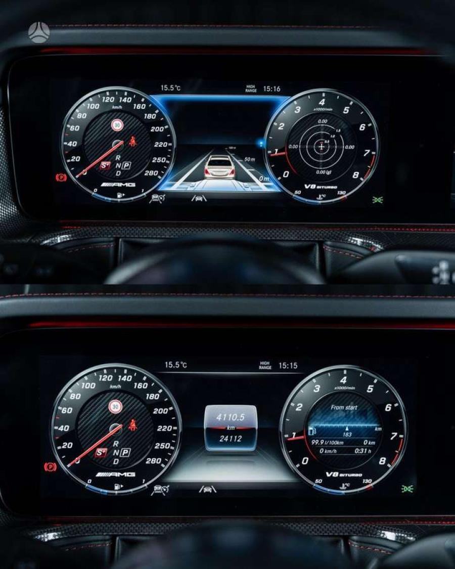Sarkans Mercedes-Benz G63 AMG 2023 Viļņa, ar dzinēja tilpumu 3.98 L un nobraukumu 27 tūkst. km par 169999 €, foto 27 vietnē AUTOMOTO.COM.LV