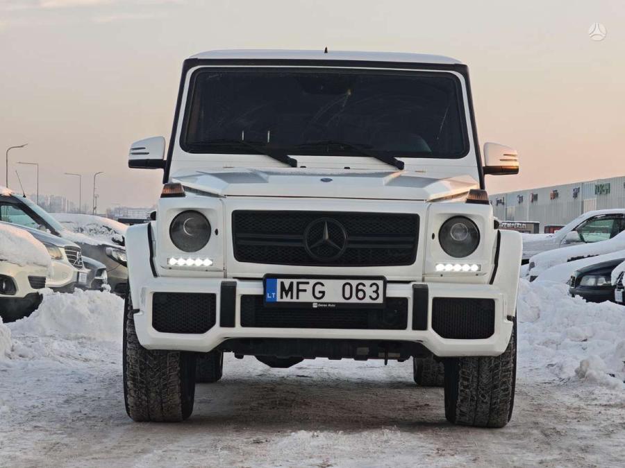 Balts Mercedes-Benz G63 AMG 2014 Viļņa, ar dzinēja tilpumu 5.46 L un nobraukumu 179 tūkst. km par 52000 €, foto 2 vietnē AUTOMOTO.COM.LV