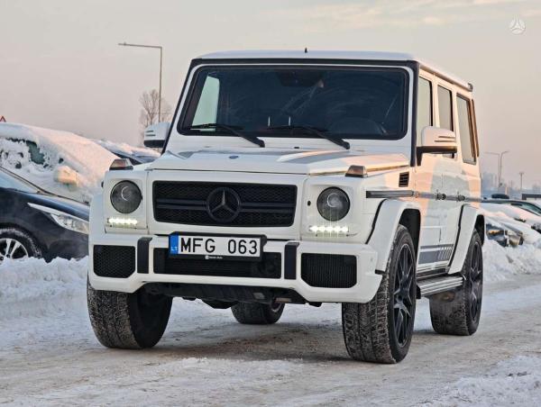 Balts Mercedes-Benz G63 AMG 2014 Viļņa, ar dzinēja tilpumu 5.46 L un nobraukumu 179 tūkst. km par 52000 €, foto 3 vietnē AUTOMOTO.COM.LV