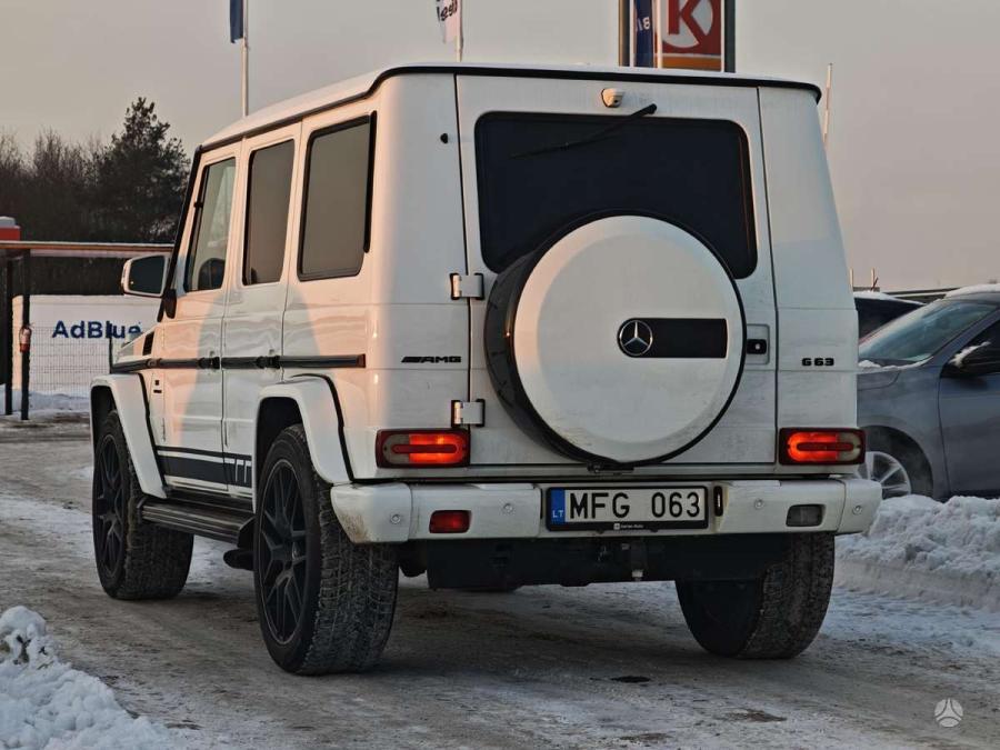 Balts Mercedes-Benz G63 AMG 2014 Viļņa, ar dzinēja tilpumu 5.46 L un nobraukumu 179 tūkst. km par 52000 €, foto 7 vietnē AUTOMOTO.COM.LV