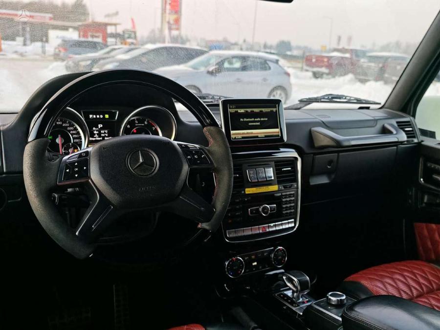 Balts Mercedes-Benz G63 AMG 2014 Viļņa, ar dzinēja tilpumu 5.46 L un nobraukumu 179 tūkst. km par 52000 €, foto 10 vietnē AUTOMOTO.COM.LV