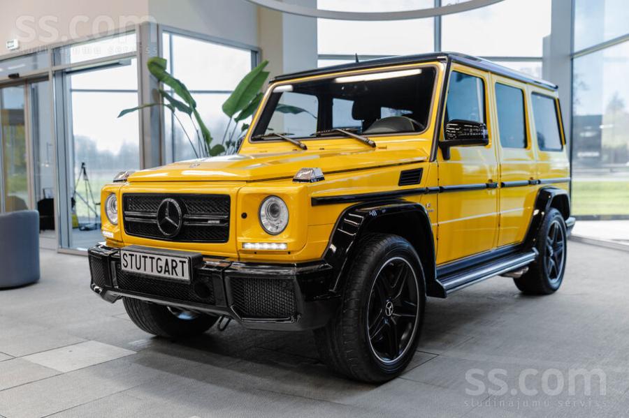 Dzeltens Mercedes-Benz G63 AMG 2016 Rīga, ar dzinēja tilpumu 5.50 L un nobraukumu 32 tūkst. km par 175000 €, foto 4 vietnē AUTOMOTO.COM.LV