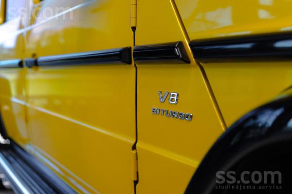 Dzeltens Mercedes-Benz G63 AMG 2016 Rīga, ar dzinēja tilpumu 5.50 L un nobraukumu 32 tūkst. km par 175000 €, foto 7 vietnē AUTOMOTO.COM.LV