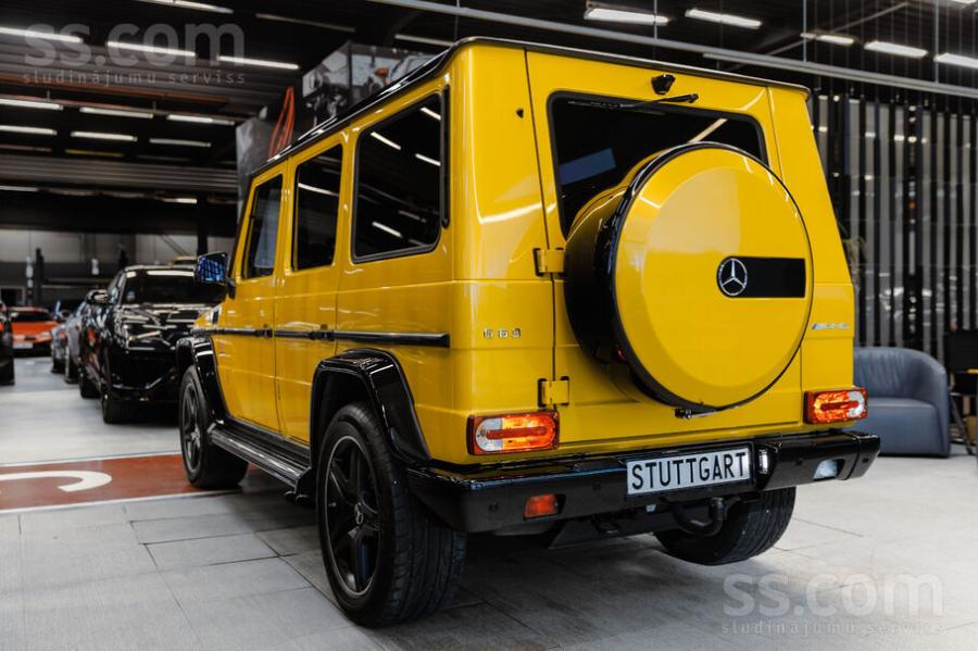 Dzeltens Mercedes-Benz G63 AMG 2016 Rīga, ar dzinēja tilpumu 5.50 L un nobraukumu 32 tūkst. km par 175000 €, foto 8 vietnē AUTOMOTO.COM.LV