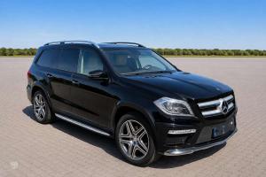 Black Mercedes-Benz GL 350 2015 in Klaipeda, with an engine capacity of 2.99 L and mileage of 170 thousand km for 24900 €, photo  on AUTOMOTO.COM.LV