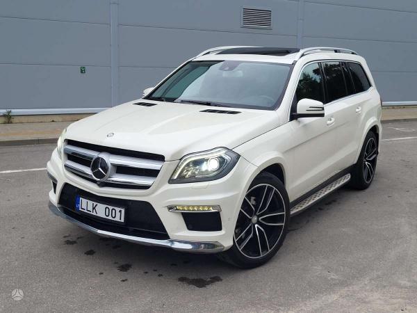 White Mercedes-Benz GL 350 2013 in Vilnius, with an engine capacity of 2.99 L and mileage of 297 thousand km for 17750 €, photo 2 on AUTOMOTO.COM.LV